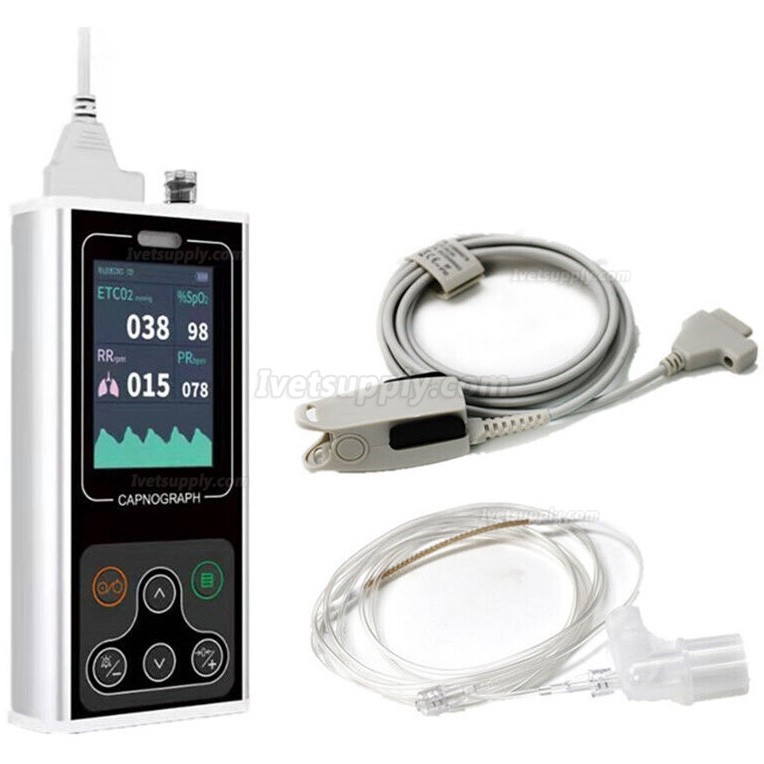 CONTEC CA10S ETCO2 Capnograph Respiration Rate End-tidal CO2 Monitor ...