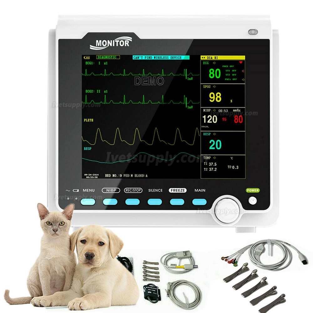 CONTEC CMS6000-VET Veterinary Patient Monitor ICU Vital Signs Monitor 6 ...